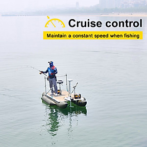 AQUOS Haswing White 12V55LBS 48inch Bow Mount Trolling Motor with Remote Control, Wired Foot Control, Quick Release Bracket for Inflatable Boat Bass Boat Aluminum Boat Fishing Freshwater/Saltwater