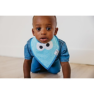 Copper Pearl Baby Bandana Bibs - 4 Pack Soft Cotton Baby Bibs for Drooling and Teething, Absorbent Drool Bibs for Baby Girl and Boy, Adjustable to Fit Newborns to Toddlers, Tons of Styles (Elmo)