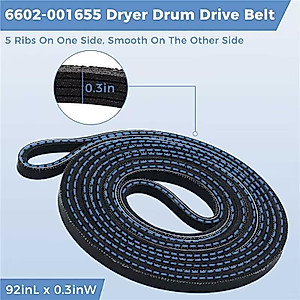 Upgraded DC97-16782A Dryer Parts Fit for Samsung dryer roller replacement kit DV45H7000EW/A2 DV42H5000EW/A3 includes DC97-16782A Dryer Roller 6602-001655 Dryer Belt DC93-00634A Idler Pulley