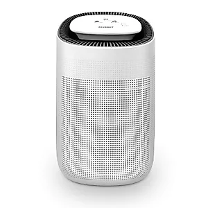 Tenergy Sorbi 1000ml Air Dehumidifier w/Air Purifying Function, True HEPA Filter, Auto Shutoff, Touch Control Adjustable Air Speed, Ultra-Quiet, Ideal for Closets and Bathrooms