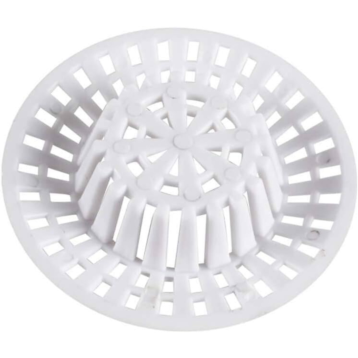 Kitchen Sink Filter Reusable Plastic Bath Sink Strainer Set 7 cm Pack of 2 White
