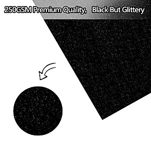 Silver Glitter Cardstock - 25 Sheets A4 Silver CardStock for Cricut, Silver Glitter Paper for DIY Projects, Scrapbooking, Invitations - 250 GSM Card Stock Easy to Cut and DIY