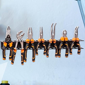 Clamp Screwdriver Organizer, Screwdrivers Pliers Wall Rack, Hand Tool Wall Mount And Storage Rack, Suitable For Garage, Workbench Edge, Workshop Organization