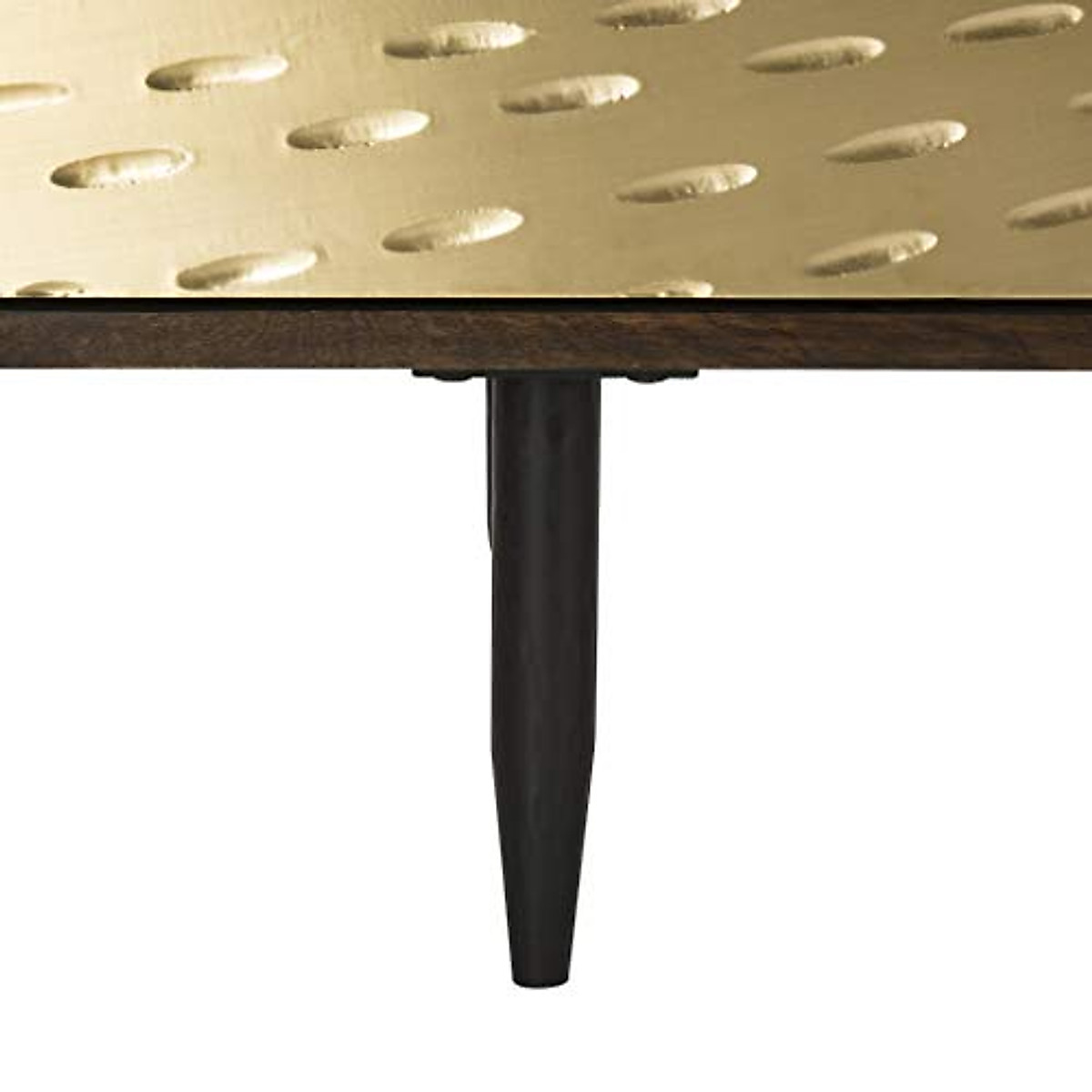 Safavieh Couture Home Eleni Modern Dark Brown and Shiny Brass 3-door Sideboard