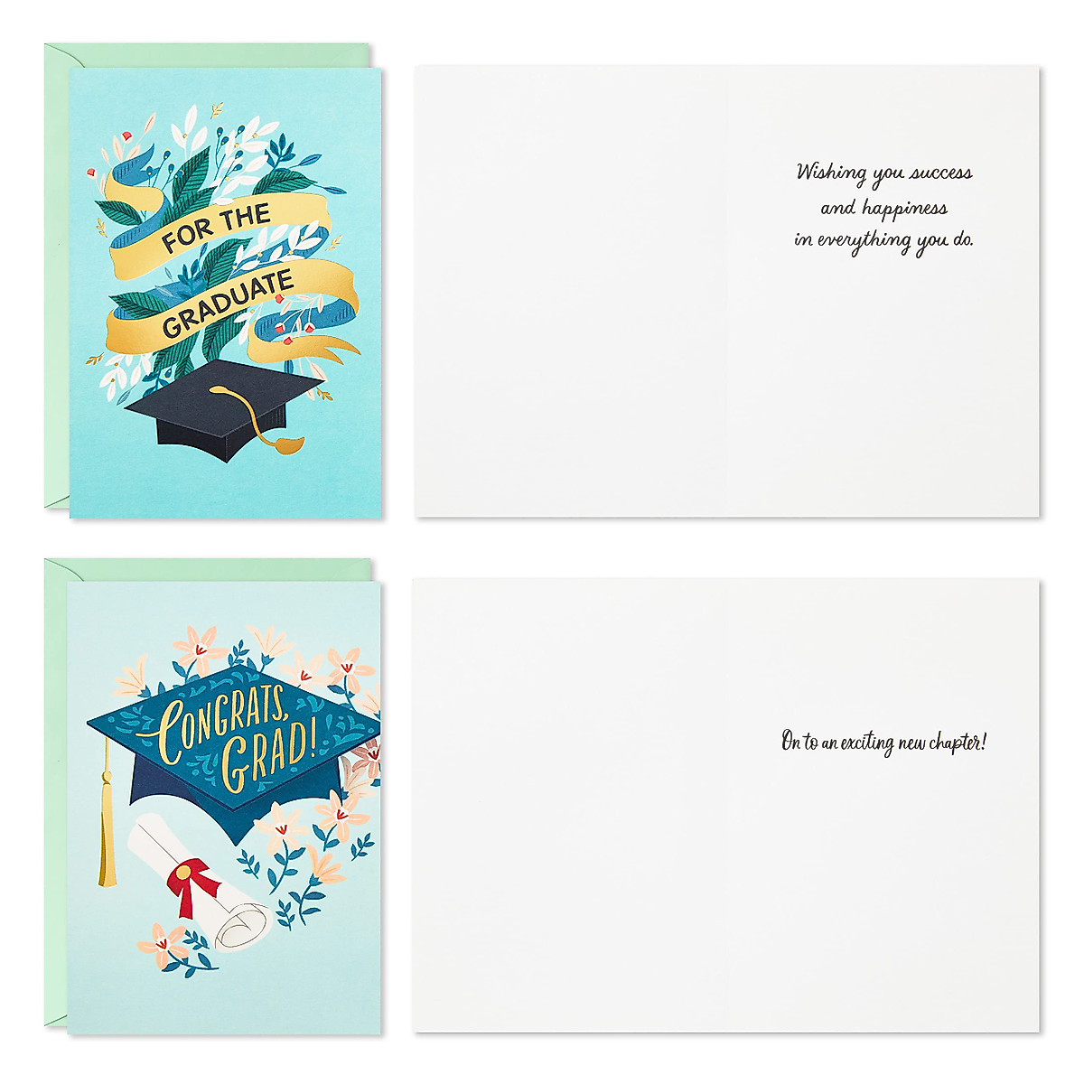 Hallmark Graduation Cards Assortment for Her, She Believed She Could (16 Cards and Envelopes, 4 Designs)
