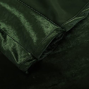 Roslynwood Velvet Curtains Emerald Green 108 inches - Luxury Home Decor Blackout Insulated Velvet Curtain Panels Extra Long Wall Backdrops for Living Room Sliding Glass Door, W52 x L108-inch, 2 Pieces