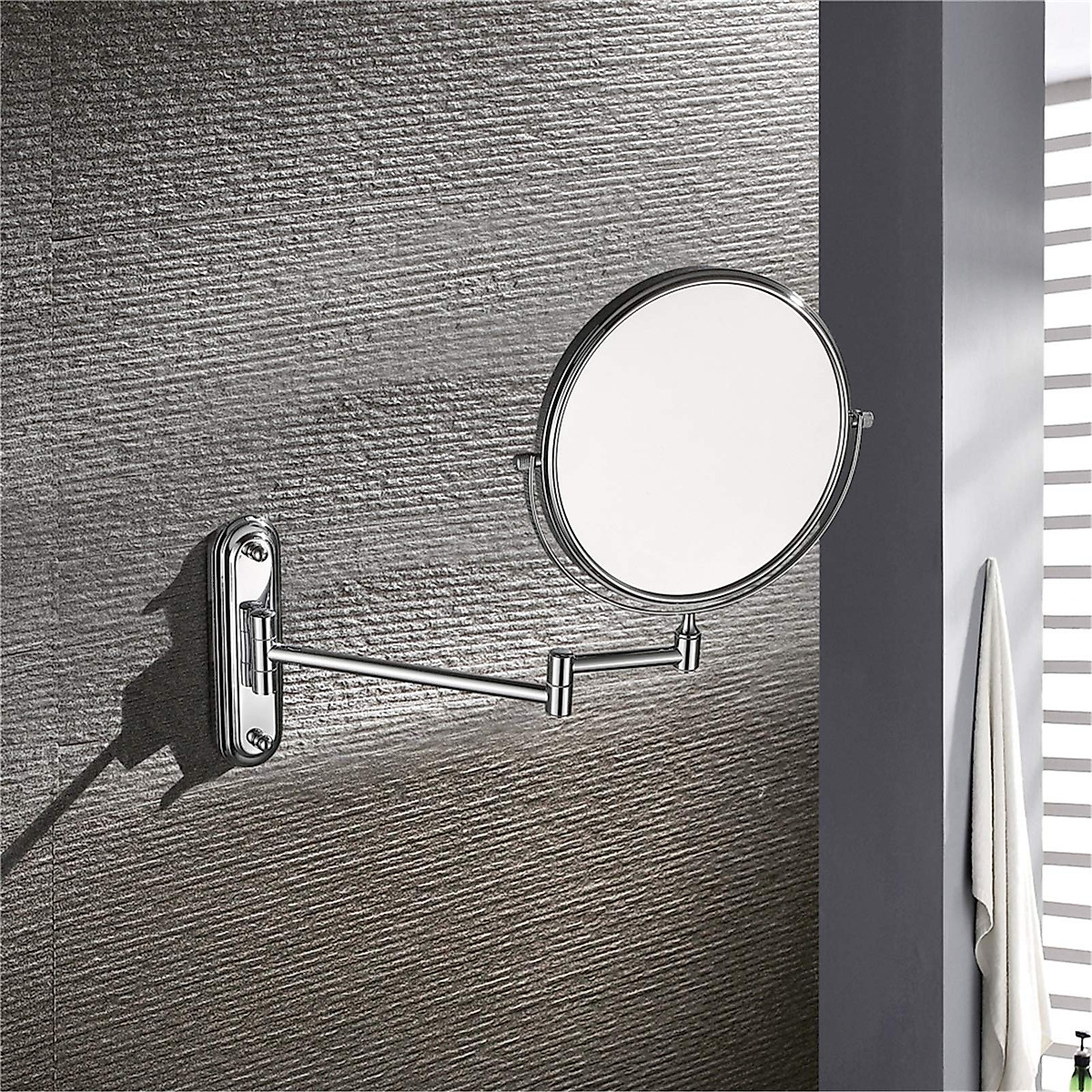 LEEOX Vanity Mirror Folding Mirror Travel Make up Mirror Retro Dresser Magnifying Makeup Mirror Tabletop Vanity Mirror Personal Cosmetic Mirror Pedestal Makeup Mirror Double Mirror Round