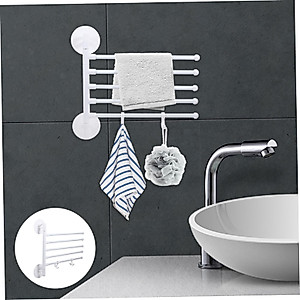 FONDOTIN 1 Set Kitchen Towel Holder Clothes Drying Rack Towels Towel Bar Coat Hangers Towel Rack Toilet Tissue Rack Towel Hanger for Bathroom Hand Towel Hanging Rack Stainless Steel White