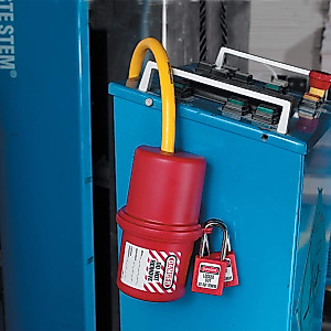 Master Lock 488 Lockout Tagout Electrical Plug Lockout, 220 - 550 Volts,Red