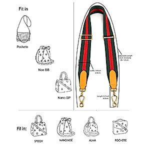GOXTECH Wide Shoulder Strap Adjustable Replacement Crossbody Purse Handbag (Orange Leather Head )