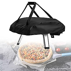 PETSOLA 16 Outdoor Oven Cover with 2 Webbing Attachment Dustproof Protective Oxford Fabric Portable for Outside Camping Indoor Garden, 30x23.5x8.5 inch