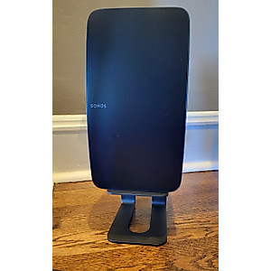 Desk or Floor Stand Compatible with Sonos Play Five - Decouple Your Bluetooth Speaker to Reduce Vibrations - Soundrise PRO-5 Single Stand Black
