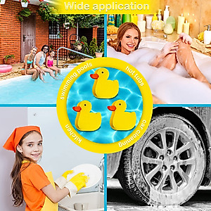 18 Pcs Hot Tub Sponge Oil Absorbing Sponge Hot Tub Scum Sponge Hot Tub Accessories Pool Sponge Oil Sponge Spa Pool Sponge Cute Scum Sponge for Scum Cosmetic Hot Tubs Cleaning Accessories (Duck)
