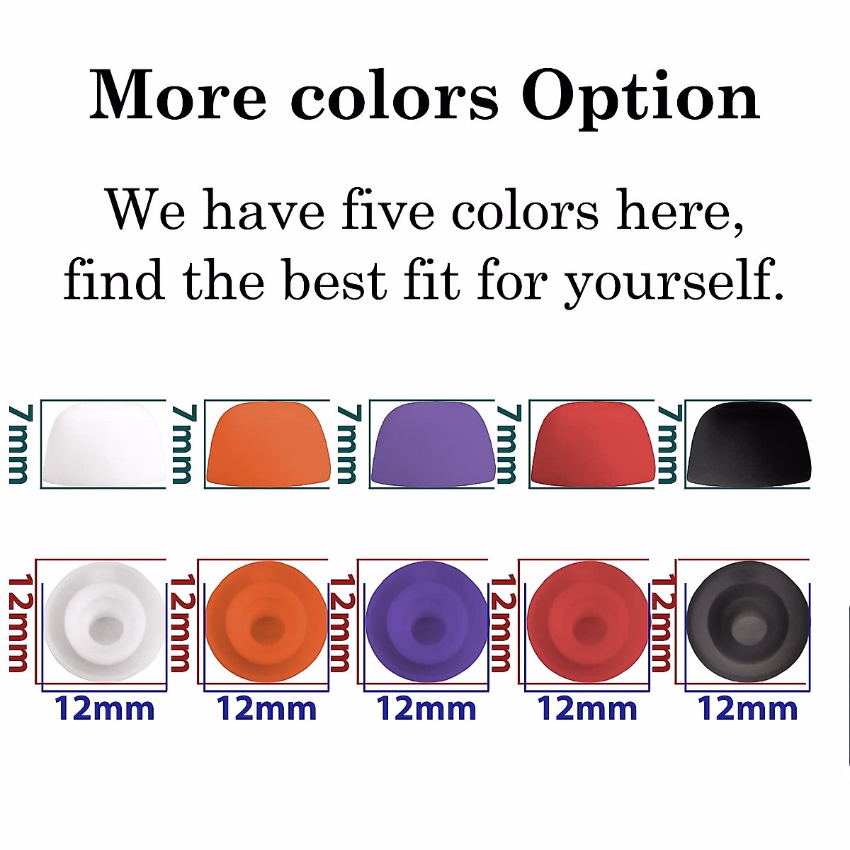 Adhiper Pixel Buds Pro Silicone Material Replacement Eartips Earbuds Set, Earplugs Compatible with Google Pixel Buds Pro in-Ear Earphones（5 Pairs）