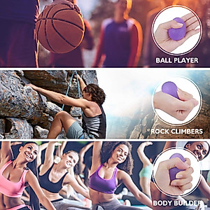 Peradix Hand Grip Strength Trainer, Stress Relief Ball for Adults and Kids, Wrist Rehab Therapy Hand Grip Equipment Ball Squishy Tools - Set of 3 Finger Resistance Exercise Squeezer