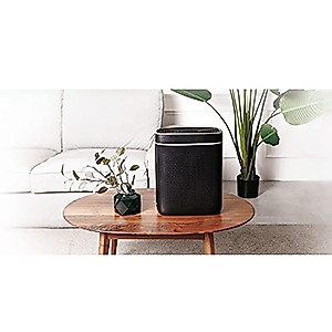 Air Purifier for Home or Bedroom with Night Light, Three-Gear Wind Speed that Cleans Air Lock Set, Ultra Quiet HEPA Filtration for Odor, Pet Dander, Black