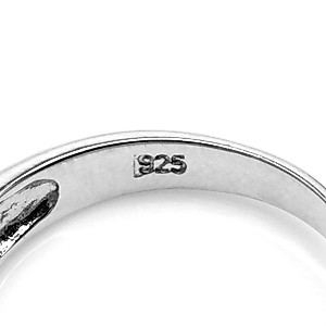 Silvershake Genuine London Blue Topaz 925 Sterling Silver Celtic Knot Heart Ring Size 8