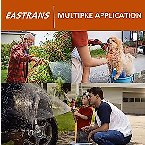 EASTRANS Heavy Duty Garden Hose 5/8 in x 25 ft, Flexible Water Hose with 3/4" Solid Brass Connector Outdoor, Car wash, Lawn