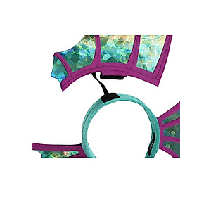 Seahorse Shimmer Sparkle Fin Headband - Velvet Fabric with Felt Wings, Lightweight and Comfortable
