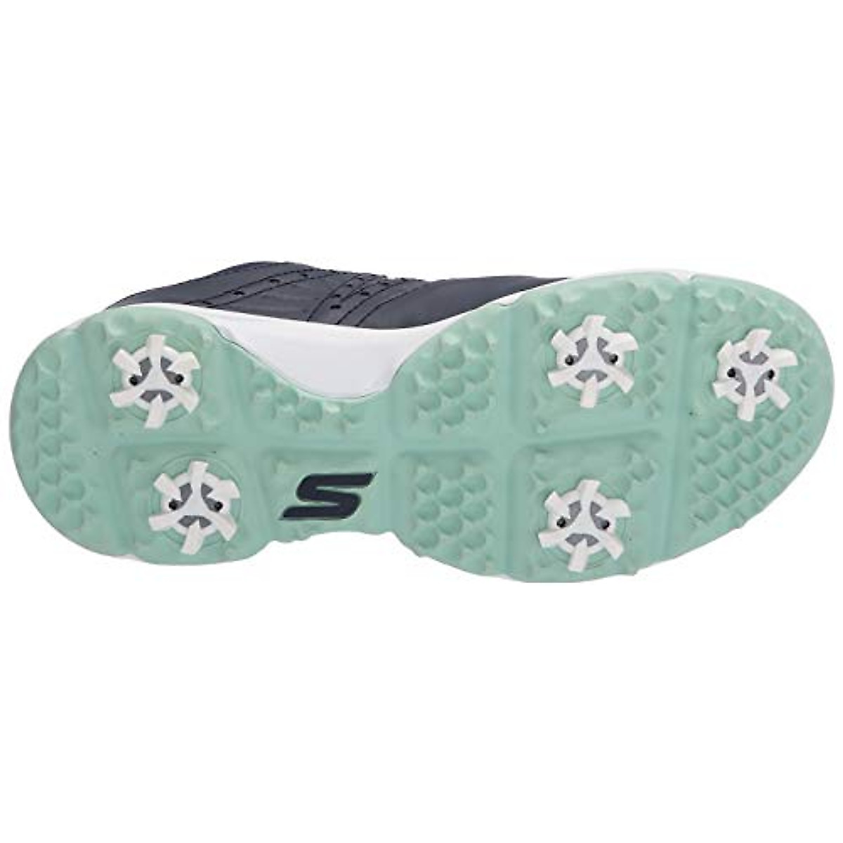 Skechers womens Pro 2 Spiked Waterproof Golf Shoe, Navy/Turquoise, 10 US