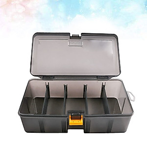 BESPORTBLE 1PC Large Capacity Fishing Lure Box Portable Fishing Tool Box Double- Layer Fishing Bait Box Plastic Fishing Accessories Container Fishing Hook Parts Storage Box for Fishing Use