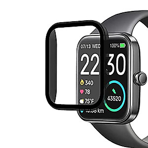 smaate Watch Cases with Screen Protector for V7, Compatible with SKG V7 1.69” Smartwatch, Hard PC Case with Tempered Glass Screen Protector, Protecting Watch Body & Screen, Anti-Scratch, Anti-Shatter