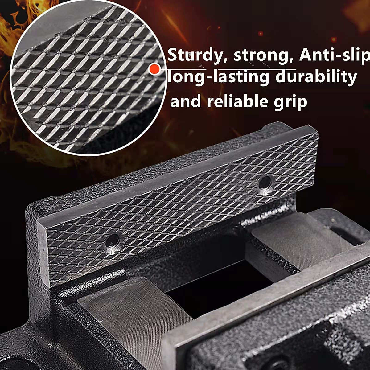 Drill Press Vise, Quick Release Bench Vise 5'', Heavy Duty Drill Press Vice Clamp- 5.12" Jaw Opening, 4.84" Jaw Width - Vice for Woodwork, Low Profile Drill Press, Benchtop, Milling Machine,etc