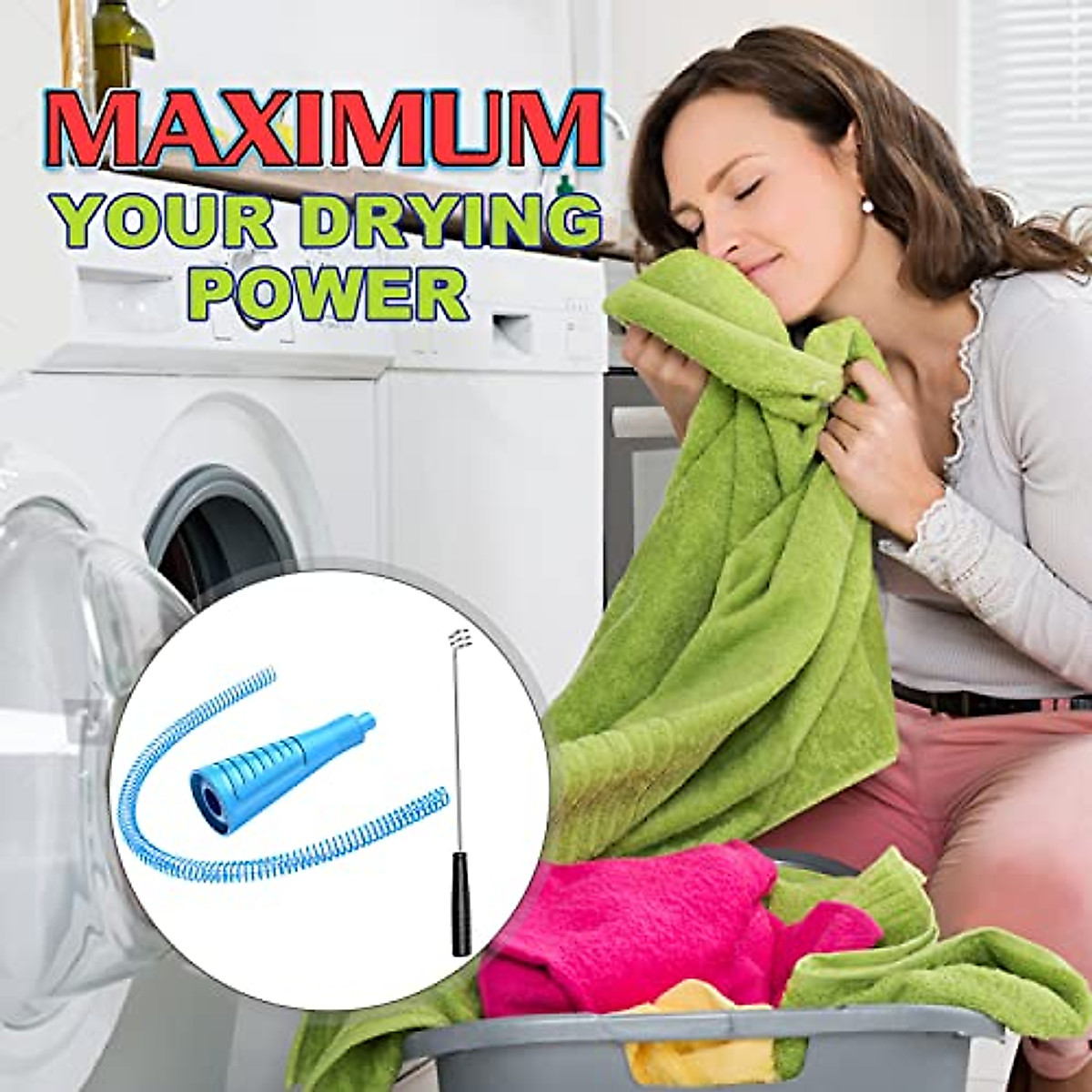 Sealegend Dryer Vent Cleaner Kit Vacuum Attachment Bendable Dryer Lint Remover with Guide Wire Dryer Lint Screen Cleaning Hose