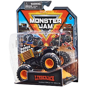 Monster Jam, Official Lumberjack Monster Truck, Die-Cast Vehicle, Arena Favorites Series, 1:64 Scale, Kids Toys for Boys Ages 3 and up