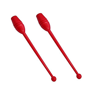 CGMJ 2 Pcs Rhythmic Gymnastics Stick Clubs Gymnastics Training Equipment Tool 13.38" Length