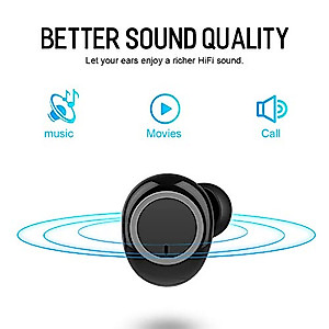 AICase Bluetooth Wireless Earphones, i30 Stereo Headphone with Charging Case, Bluetooth 5.0 Dual in-Ear Mini Earbuds, Earphones for Sports and Running