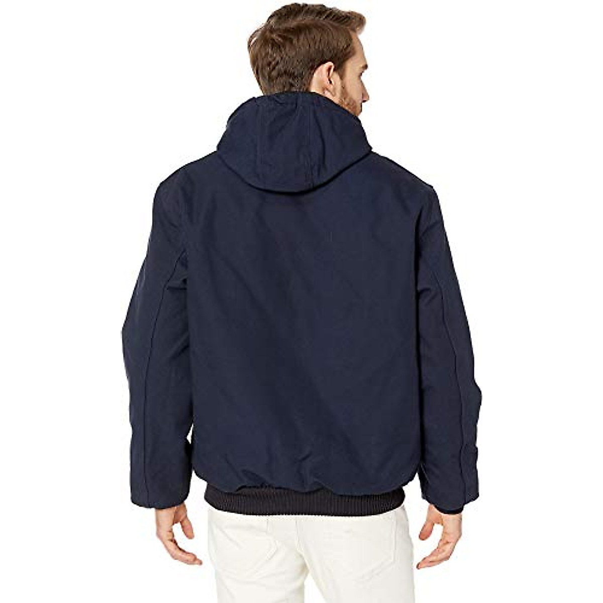 Carhartt Men's Quilted Flannel Lined Duck Active Jacket J140,Dark Navy,Large