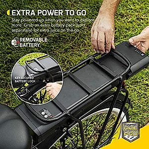 Swagtron Swagcycle EB-11 Cruiser Electric Bicycle with Removable Battery, Black