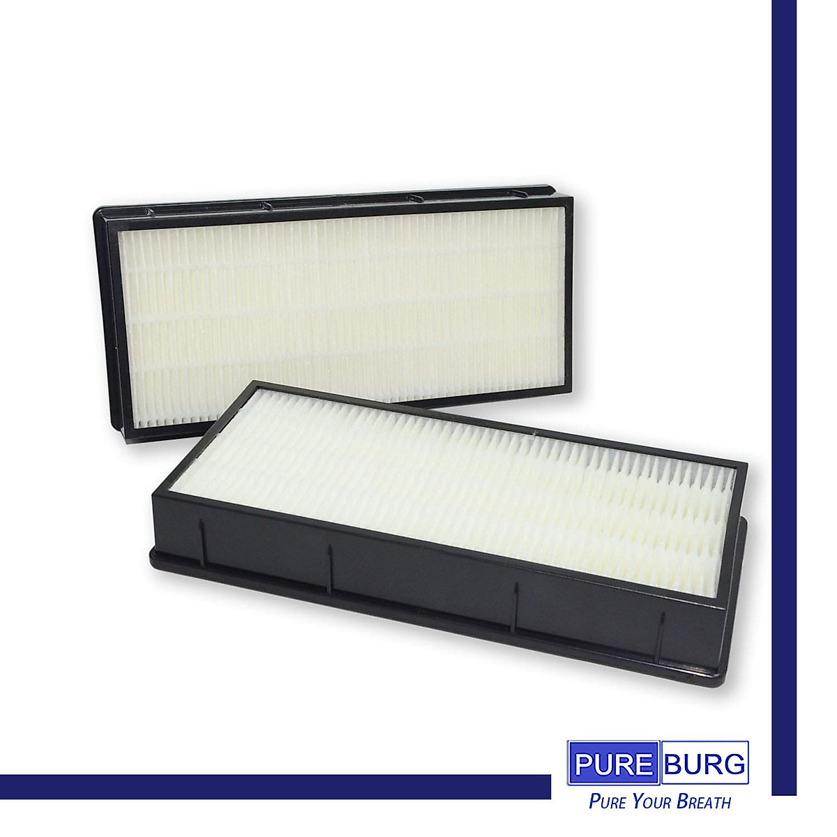 PUREBURG 1183900 True HEPA Replacement Filter Set Compatible with Whirlpool 1183900 817500 fits APT30010M APT40010R APT42010M APT50010M APMT2001M Air Purifiers,H13 Activated Carbon,2-Pack