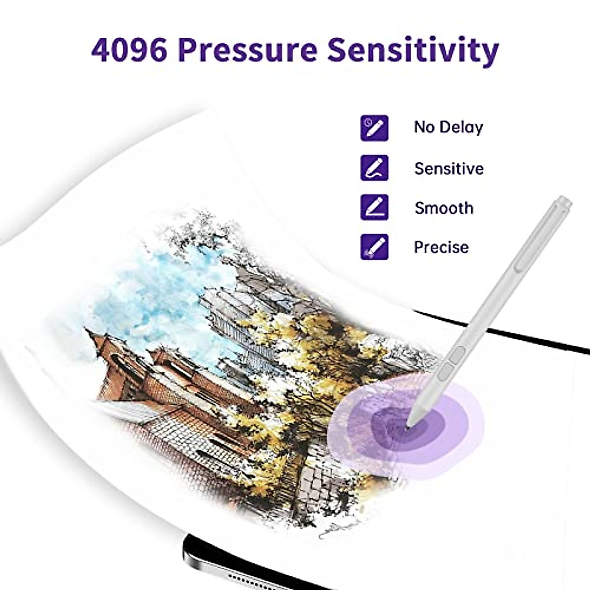 Uogic Pen for Microsoft Surface, [Upgraded] 4096 Pressure Sensitivity Palm Rejection Stylus, Compatible with New Surface Pro 9 & Pro 8/Laptop 5/Surface Studio 2+