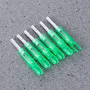 SGerste Lighted Archery LED Arrow Nocks Hunting Internal Arrow Nocks Nocks Tails Fit 6.2mm Arrow Shaft 6pcs