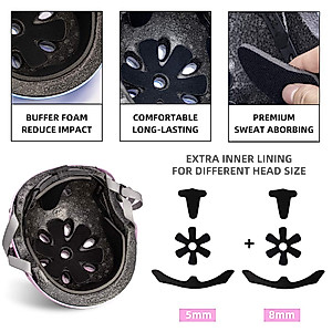 Kids Bike Helmet, with Sports Protective Gear Set Knee Elbow Pads Wrist Pads for Toddler Age 3-14 Boys Girls, Bike Skateboard Skating Scooter Rollerblading Helmet Set