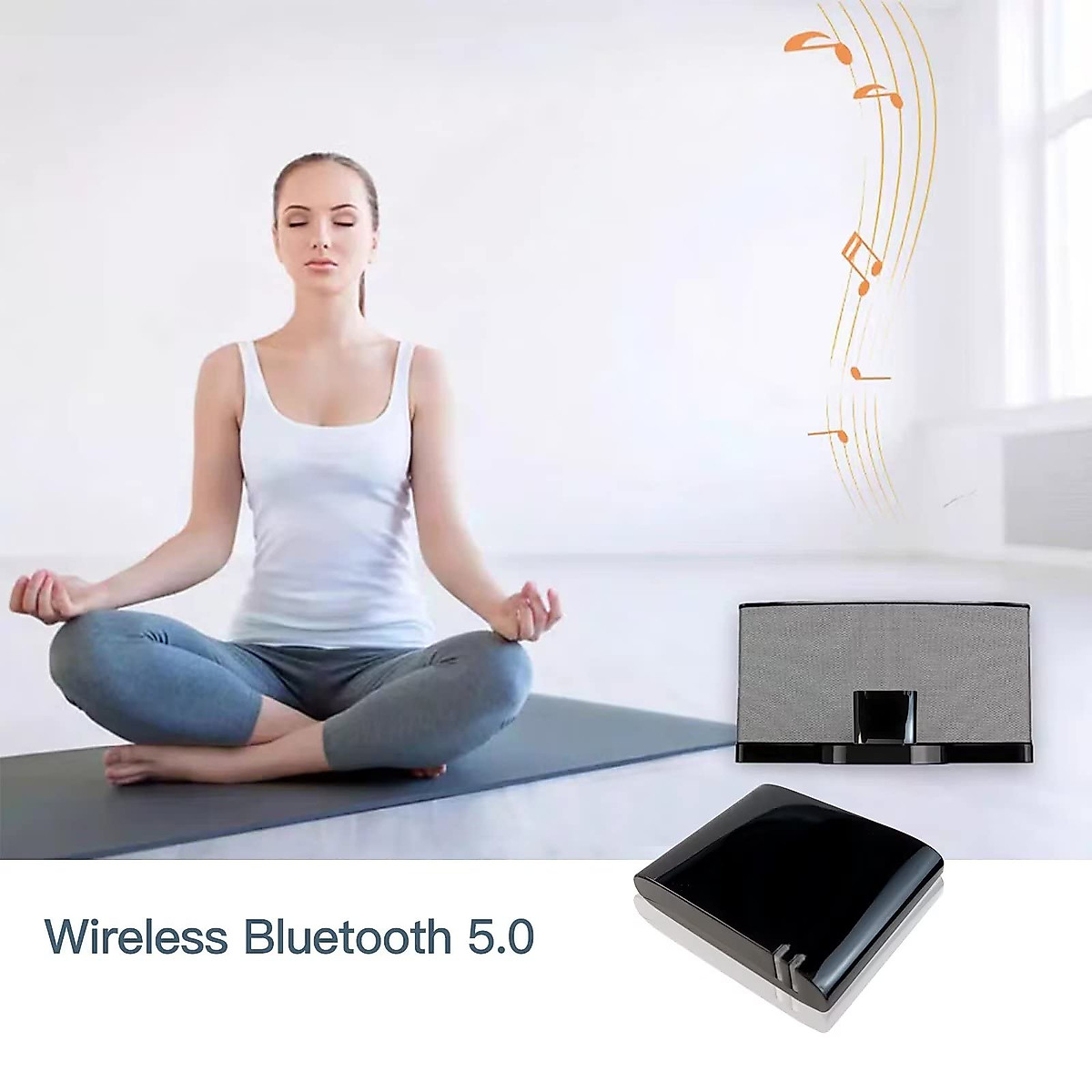 30 Pin Bluetooth 5.0 Wireless Adapter for Bose SoundDock Portable 10 JBL on Beat Speaker - Black