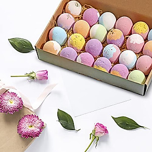 Beautifier Life Moisturizer Bath Bombs Gift Set(Set of 24)Natural Refreshing Bubble Bath Kit with Relaxing Scents Made from Essential Oils for Bubble and Spa Bath, Valentines Day Gifts