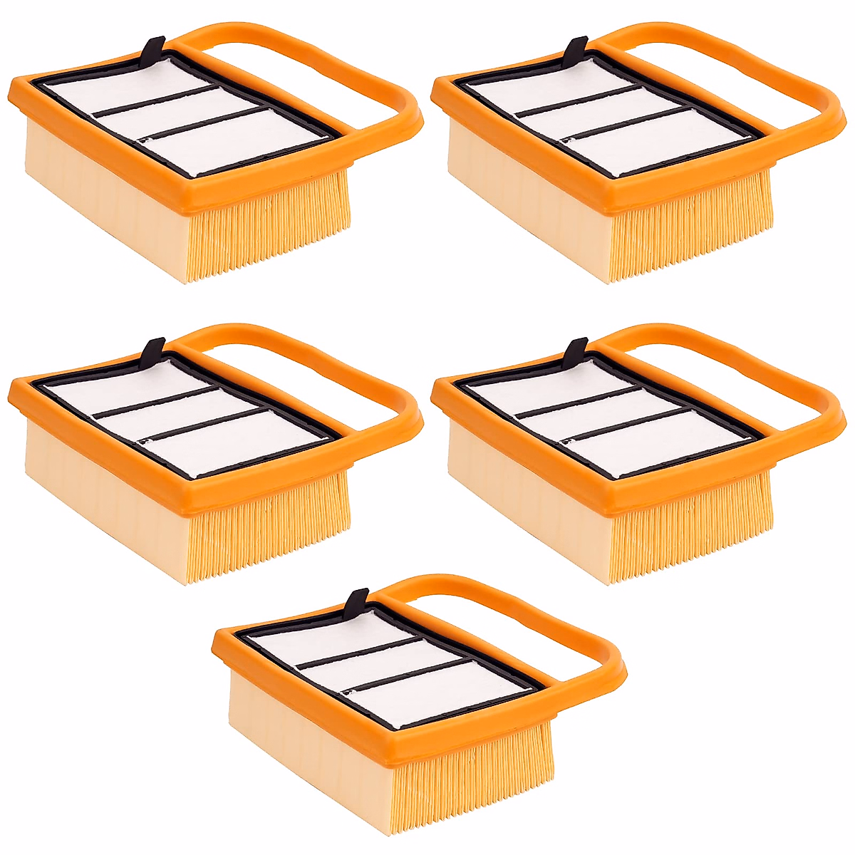 JICHEKU 4238 141 0300 Air Filter with 4238-140-1800 Pre Cleaner Compatible with 4238 140 4401 42381410300B Stihl TS410 TS420 TS410Z TS420Z TS480 TS500i Concrete Cutoff Saw Lawn Mower (5Packs)