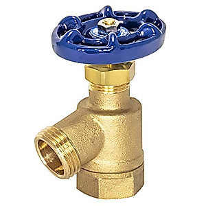 EZ-FLO 3/4 inch FIP x 3/4 inch MHT Bent Nose Garden Hose Valve, Brass Plumbing Fitting, 20253