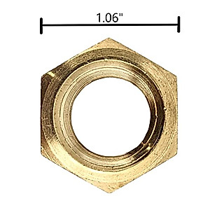 GRIDTECH 2 Pack Brass Garden Hose Adapter Fitting, 1/2” NPT Female Threads and 3/4" GHT Male Connector, shower pipe arm handshower, Heavy-Duty High-Pressure Support, Rust and Corrosion Resistant