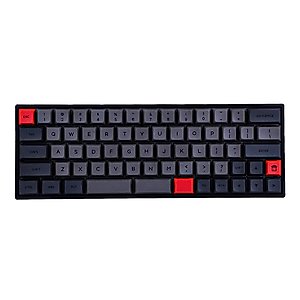 EPOMAKER SK66 60% Keys Wired Gateron Optical Mechanical Gaming Keyboard with RGB Backlight and PBT Heat Sublimation Keycaps (Gateron Optical Red, Grey Black)