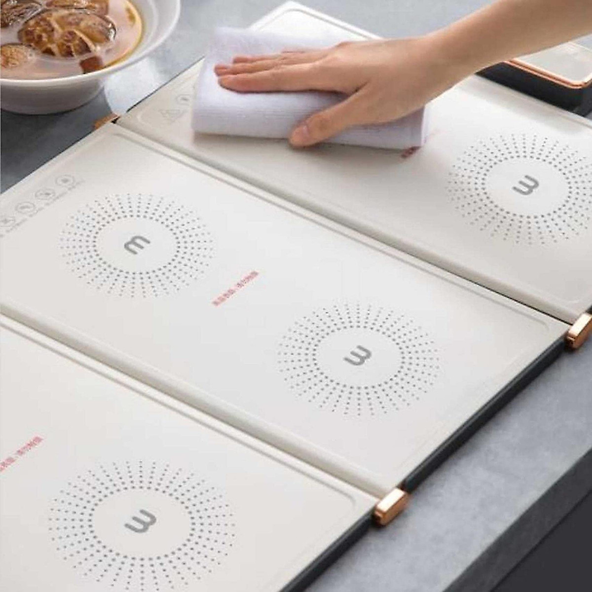 Foldable Electric Warming Tray Hot Plate,Multifunctional Hotplates with Adjustable Temperature Control,Perfect for Party Chafing Dish Warm Plate, A (A)