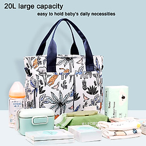 GUANGCAIJIA Baby Diaper Bag Large Shoulder Tote Organizer for Girls Cute Newborn Hospital Dad Mom Travel Nursery Handbag (pink)