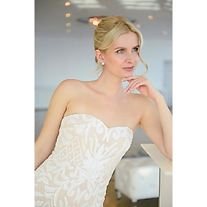 Mariell 2 Carat Princess-Cut Cubic Zirconia Clip On Earrings - Genuine Platinum Plated Clip-on Studs