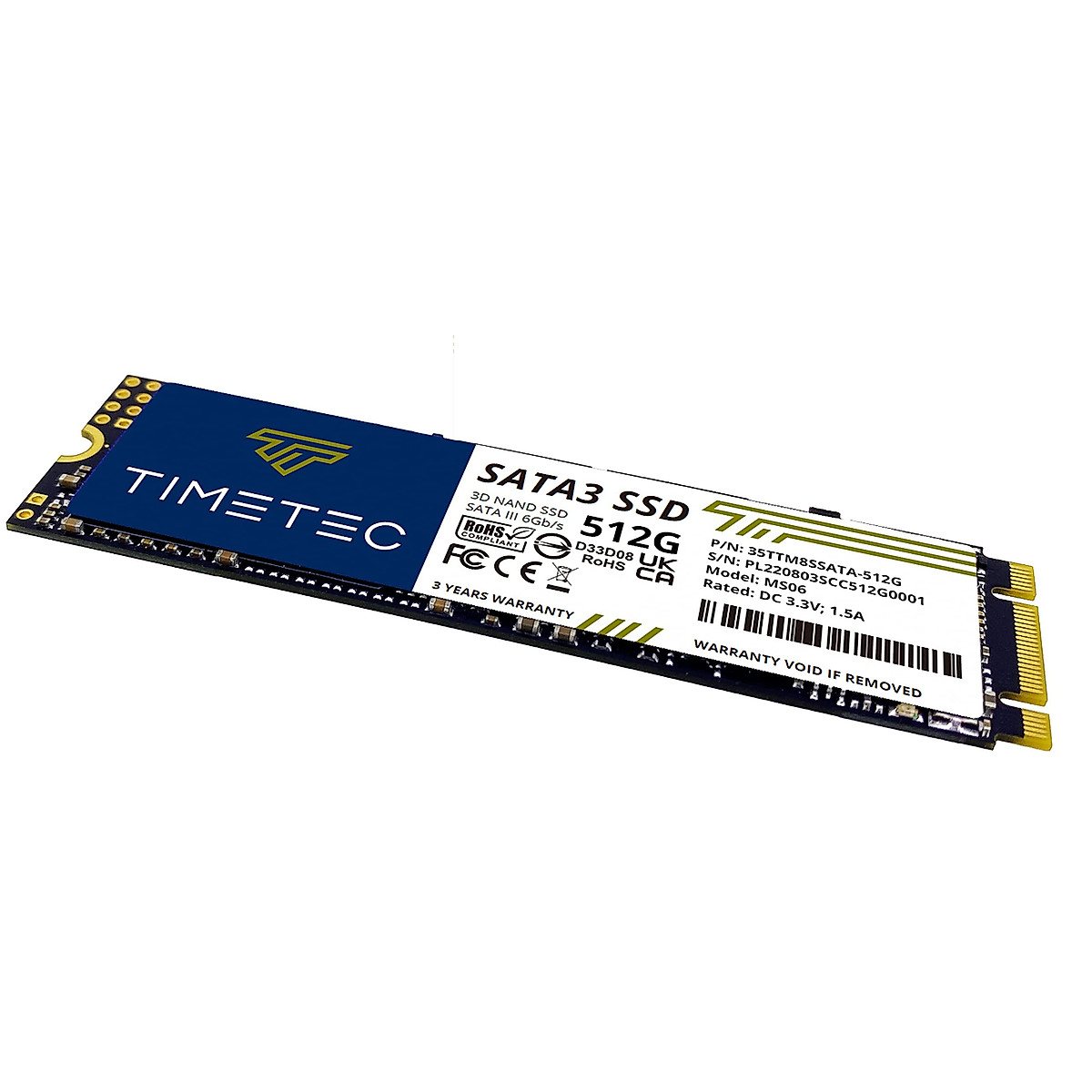 Timetec 512GBx2 (2 Pack) SSD 3D NAND SATA III 6Gb/s M.2 2280 NGFF 256TBW Read Speed Up to 550MB/s SLC Cache Performance Boost Internal Solid State Drive for PC Computer Laptop and Desktop