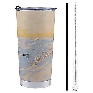 zxxpensy 20 Oz Tumbler Travel Cup Colorful Flowers Water Bottle, Stainless Steel Vacuum Insulated Coffee Mug with Straw Lid And Cleaning Brush