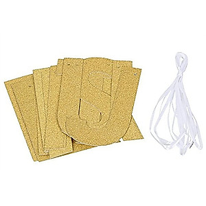 Glitter Banner Bridin Dirty Gold Party Banner Holiday Decorations Hanging Garland Perfect for Wedding Birthday Supplies
