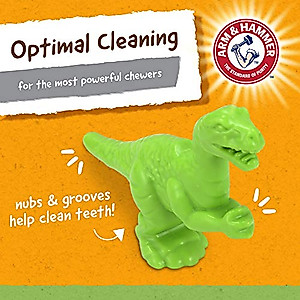 Arm & Hammer for Pets Nubbies Dental Toys T-Rex Dental Chew Toy for Dogs Best Dog Chew Toy for Moderate Chewers Reduces Plaque & Tartar Buildup Without Brushing, Mint Flavor (Pack of 1)